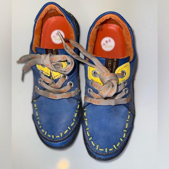 TMA | Shoes | Tma Eyes Time Original Blue Leather Walking Shoes Sz 65 ...